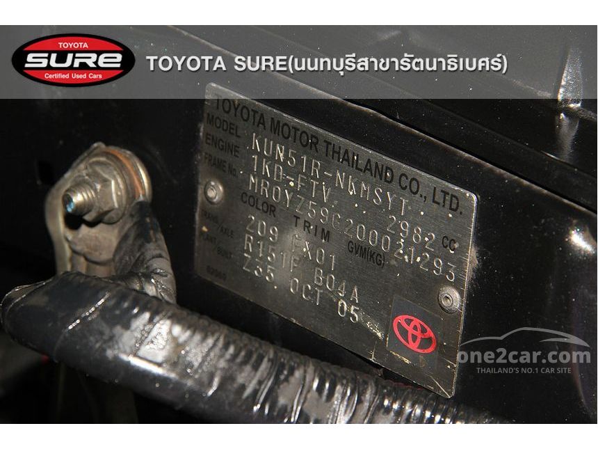 Toyota Fortuner 2005 G 3.0 in กรุงเทพและปริมณฑล Manual SUV สีดำ for ...