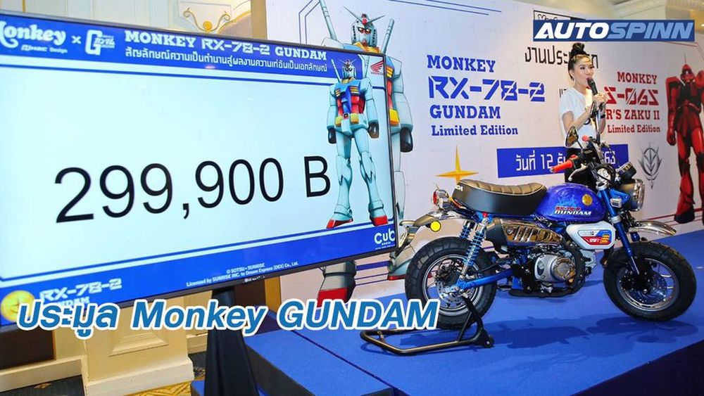 ประมูล Honda Monkey GUNDAM Limited Edition ปิดเฉียด 3 แสนบาท !!! - ข่าว ...