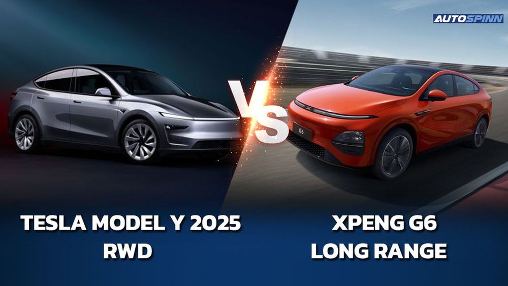 เปรียบเทียบ Tesla Model Y 2025 vs XPENG G6 พี่น้องกัน คันไหนดี? - รีวิว ...