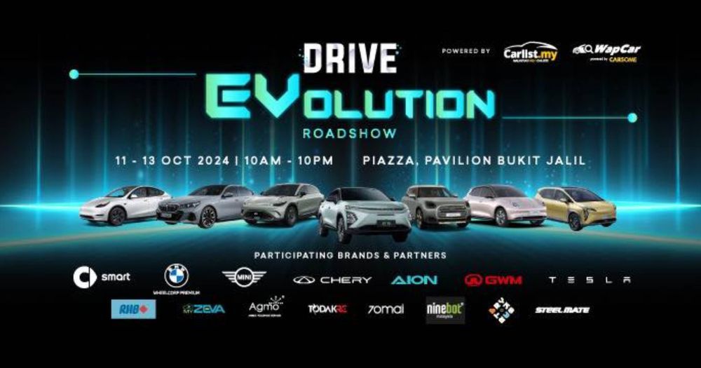 This weekend at Pavilion Bukit Jalil, Oct 11-13, the Drive EVolution Roadshow 2024 pairs ...