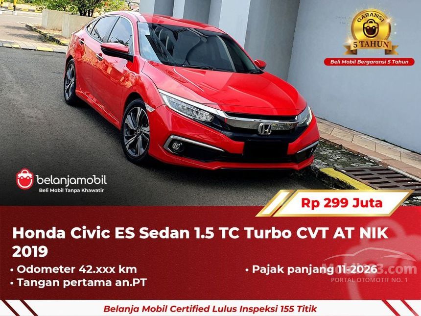 Jual Mobil Honda Civic 2019 VTEC Turbo 1.5 di Jawa Barat Automatic ...