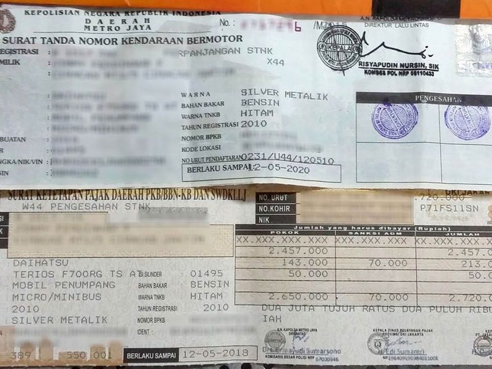 Berbagai Macam Tarif PNBP STNK, dari Biaya Penerbitan Baru hingga ...